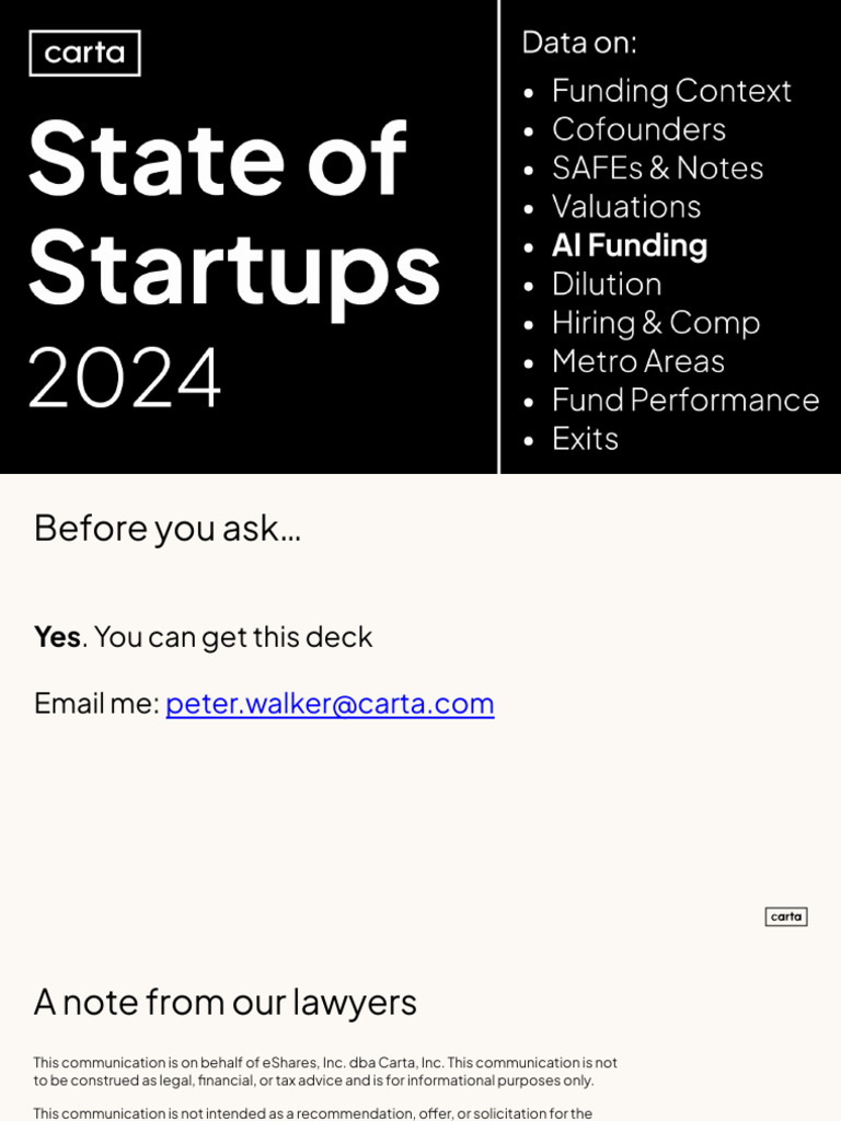 Carta VC Insights: 2024 Startup Trends | PDF | Investing | Private Sector