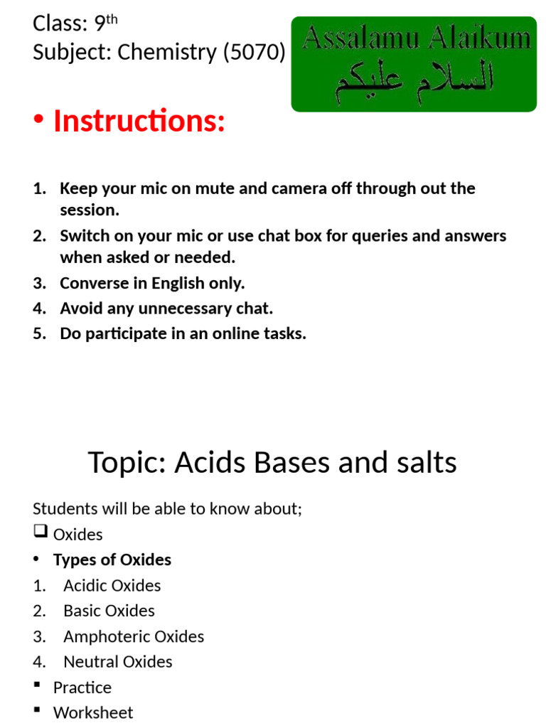 Understanding Acidic and Basic Oxides | PDF