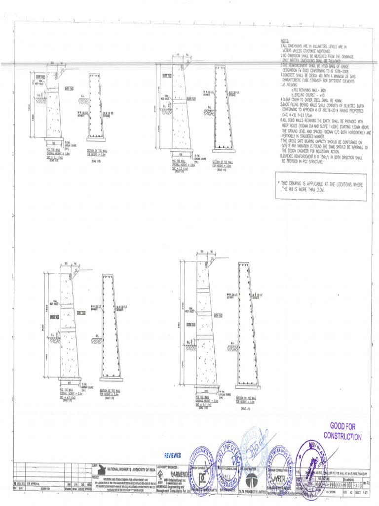 GFC Toe Wall Without Live Load Surcharge | PDF