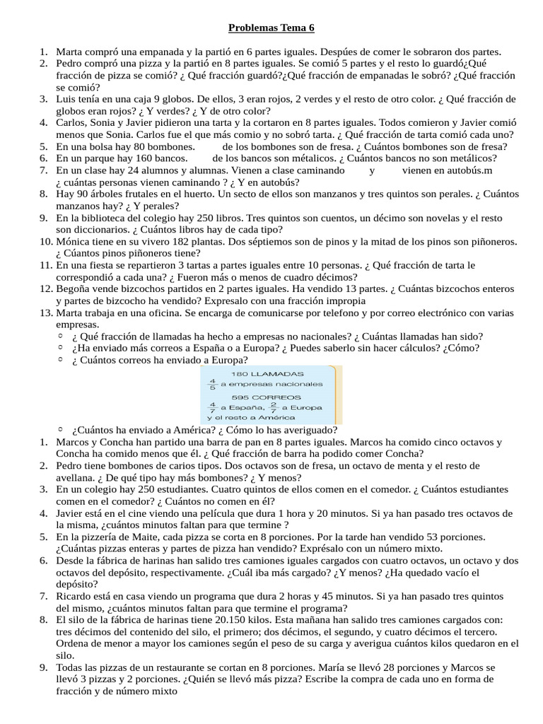 Problemas Tema 6 | PDF