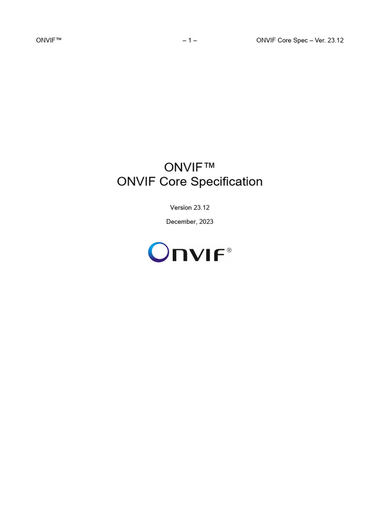 ONVIF-Core-Specification | PDF | I Pv6 | Uniform Resource Identifier