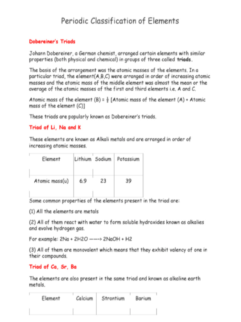 periodic classification of Elements | PDF
