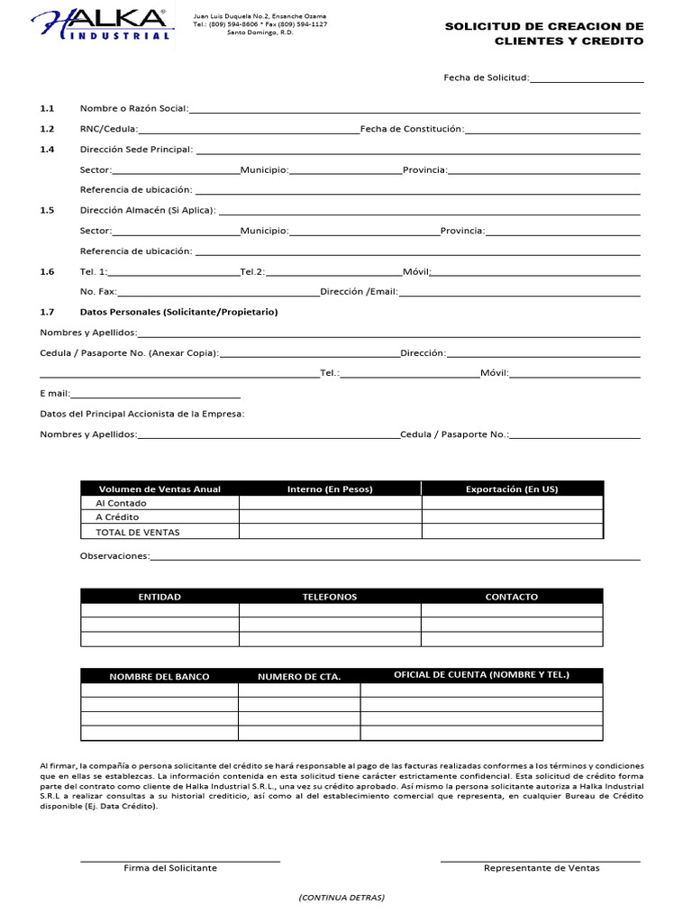 Solicitud de Crédito y Cliente Empresarial | PDF | Economias | Business