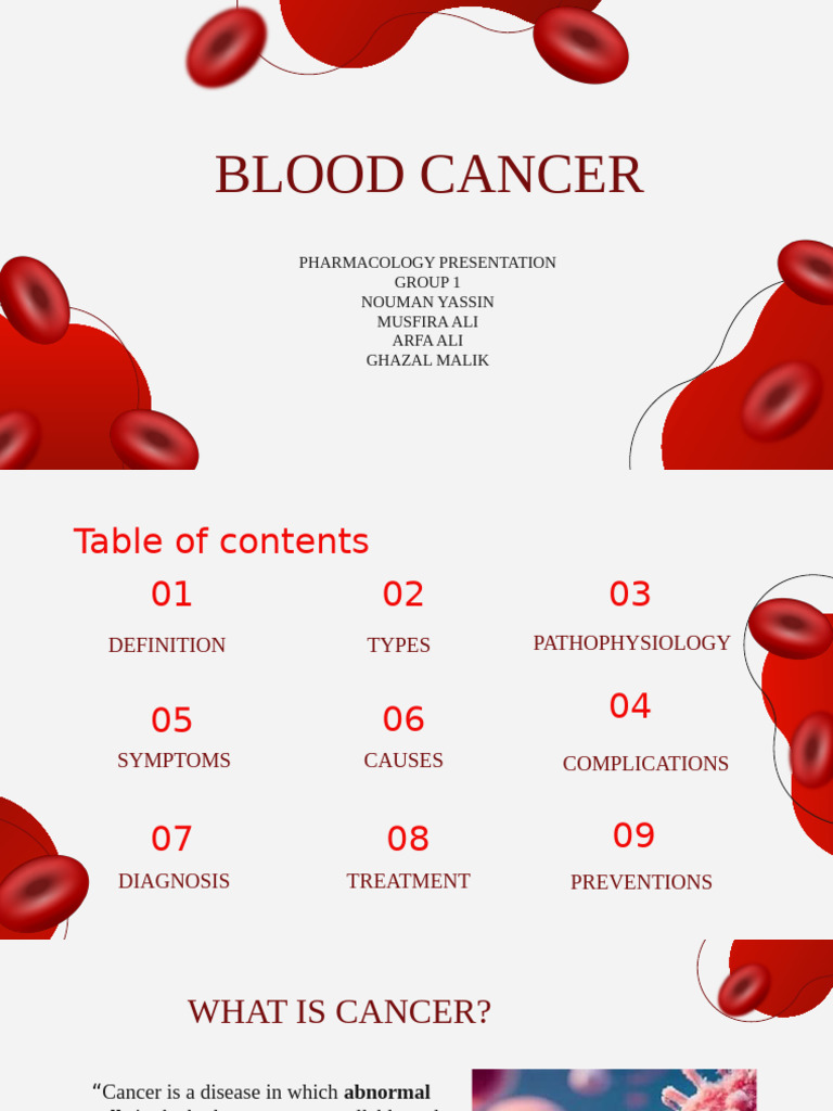 Blood Cancer Overview and Treatment Guide | PDF | Leukemia | Cancer