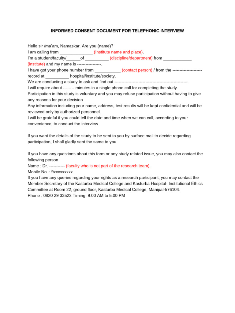 IC For Telephonic Interview | PDF