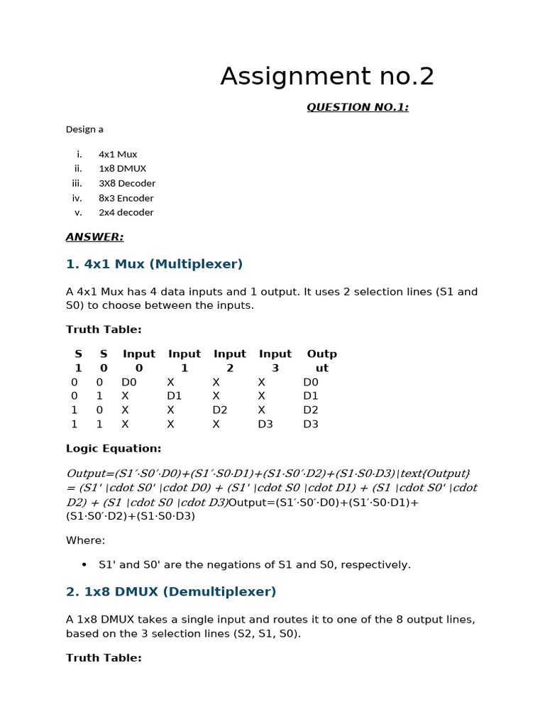 Document 1 | PDF | Logic Gate | Electronic Engineering