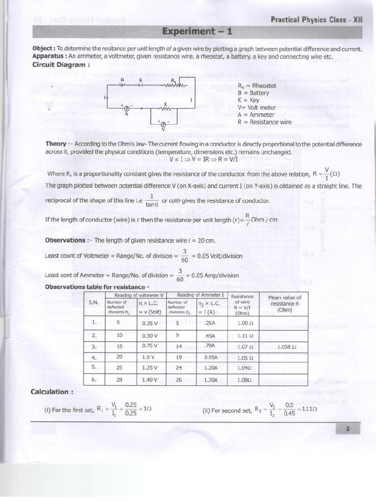 PHYSICS PRACTICAL FILE | PDF