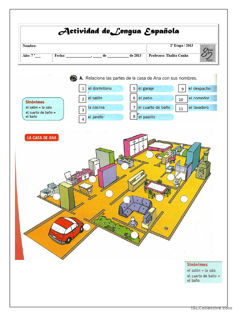 Vocabulario - Casa | PDF