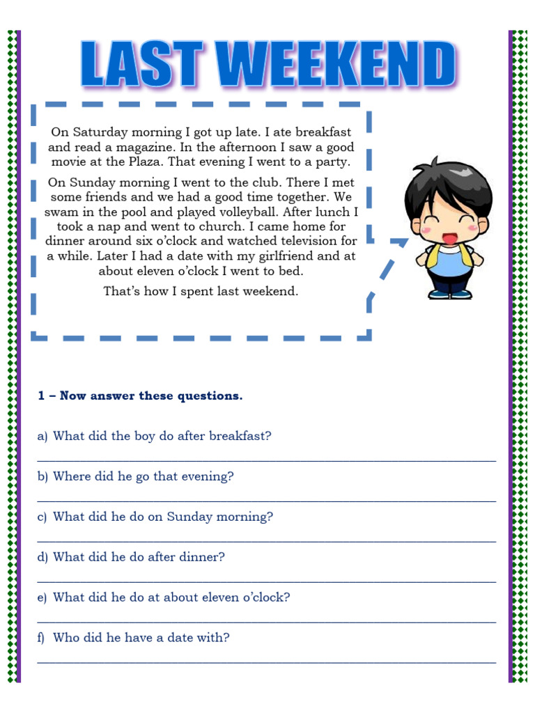 Weekend Activities and Reflections | PDF | Meal | Eating Behaviors Of ...