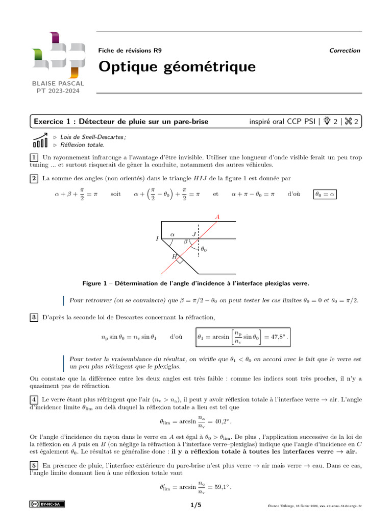 Correction Exercice Microscope Optique | PDF | Réfraction | Radiation ...