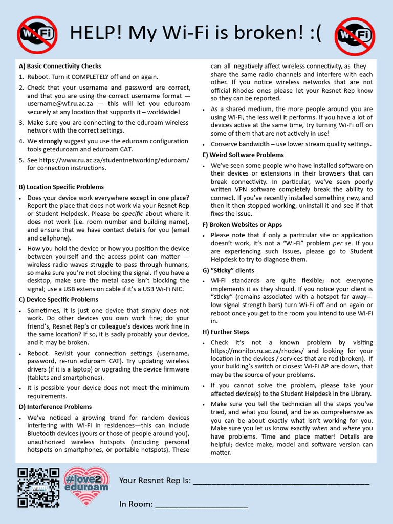 Wi Fi Troubleshooting Poster | PDF | Wi Fi | Wireless Access Point