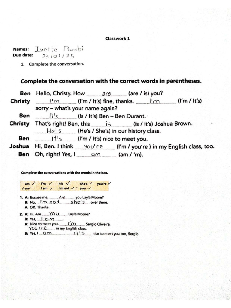 Classwork 1 | PDF