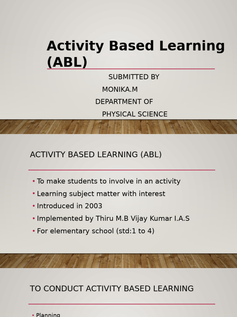 Activity Based Learning | PDF