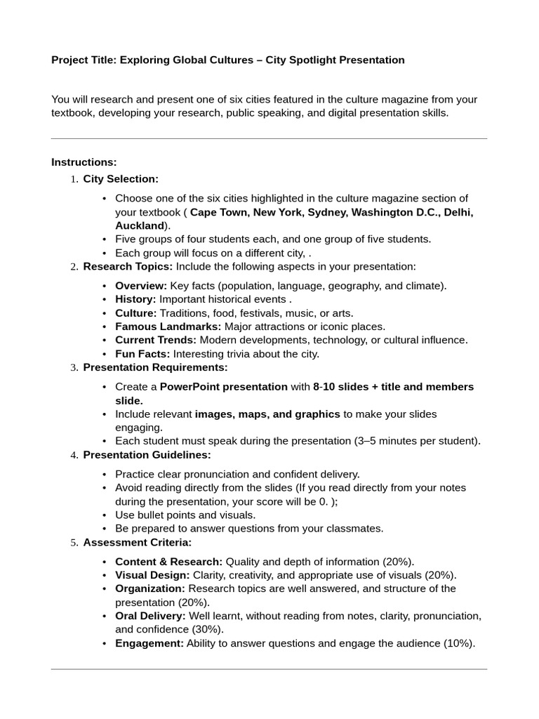 Second Term Project Bachillerato | PDF