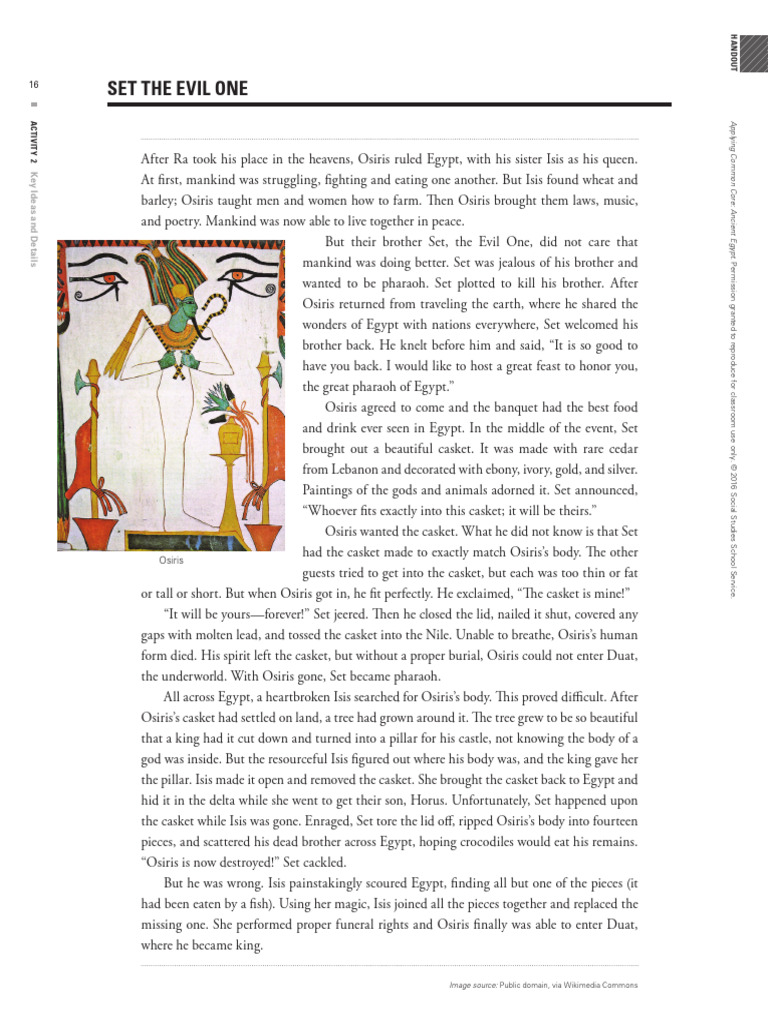 Set_the_Evil_One | PDF | Osiris | Isis
