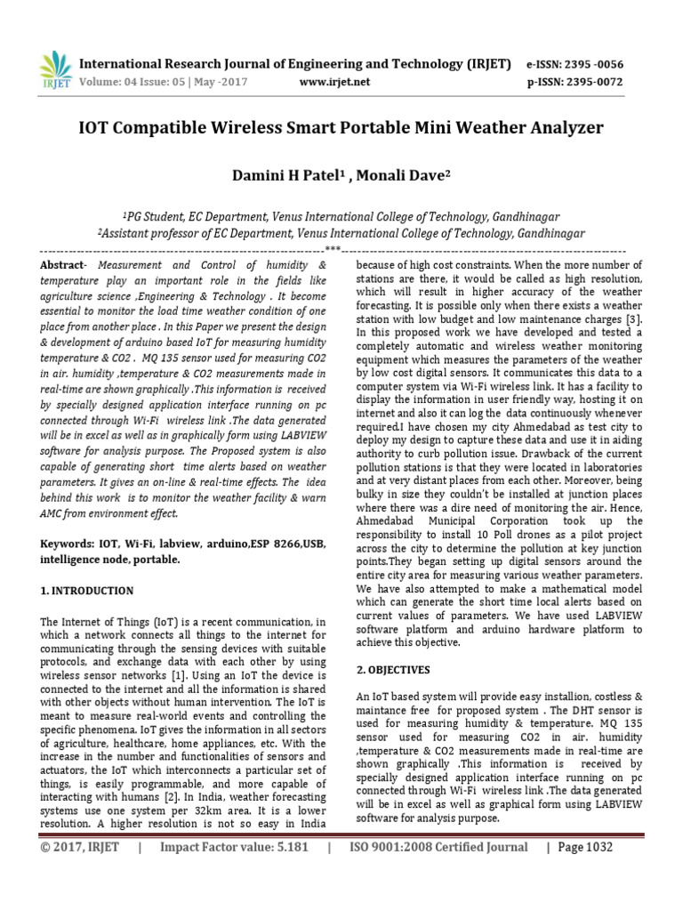 IOT - Compatible - Wireless - Smart - Portable - M | PDF | Internet Of ...