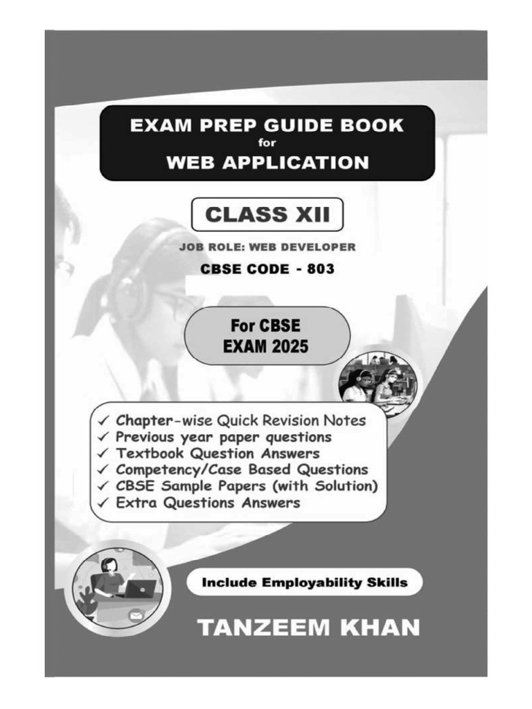 Guide Book For Web Application Class XII by Tanzeem Khan Sir | PDF