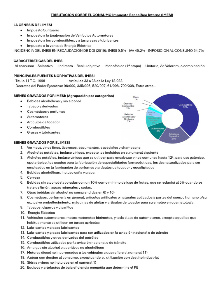 Guía Completa sobre IMESI en Uruguay | PDF | Lubricante | Impuestos