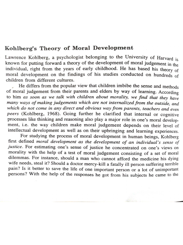 Moral Development | PDF