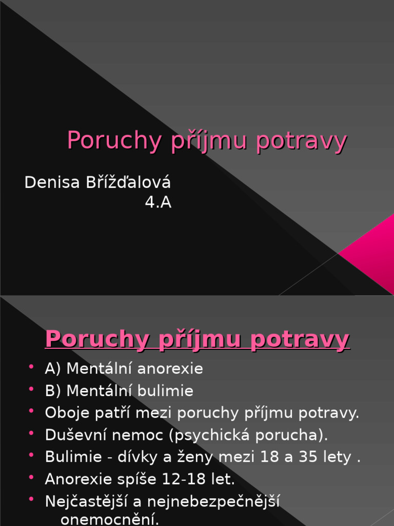 Poruchy Příjmu Potravy | PDF