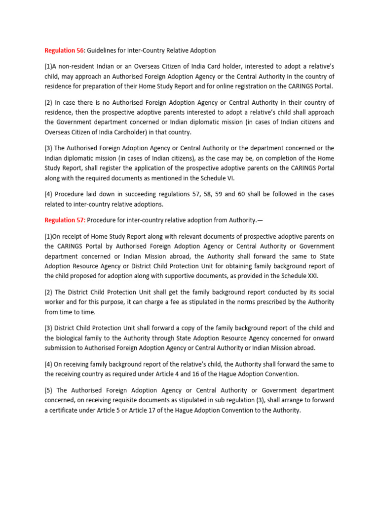 Guidelines For Inter-Country Relative Adoption | PDF | Government | Justice