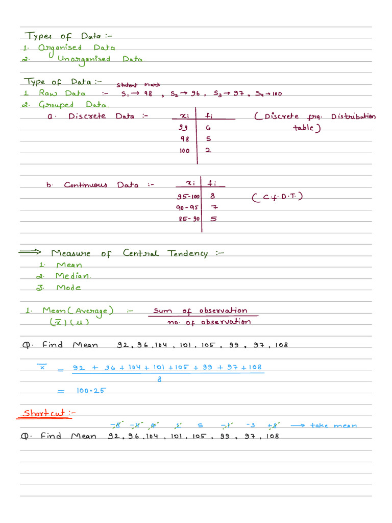 Stats Class 11thlie | PDF