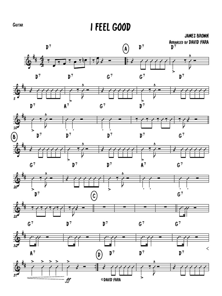 I FEEL GOOD SCORE - Guitar | PDF