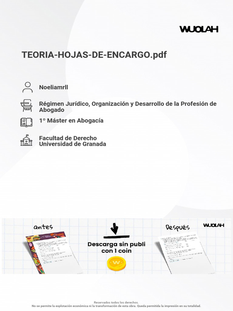 Teoria Hojas de Encargo | PDF | Demanda judicial | Abogado
