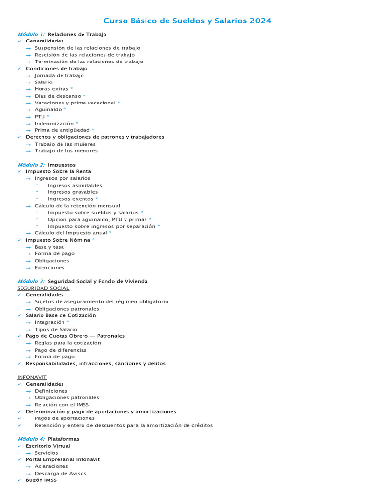 Temario Curso Básico SS | PDF