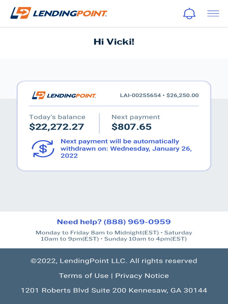 Customer Portal LendingPoint | PDF