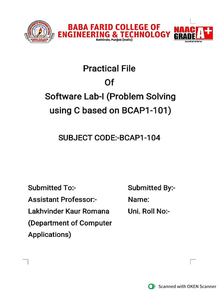 C Practical File | PDF