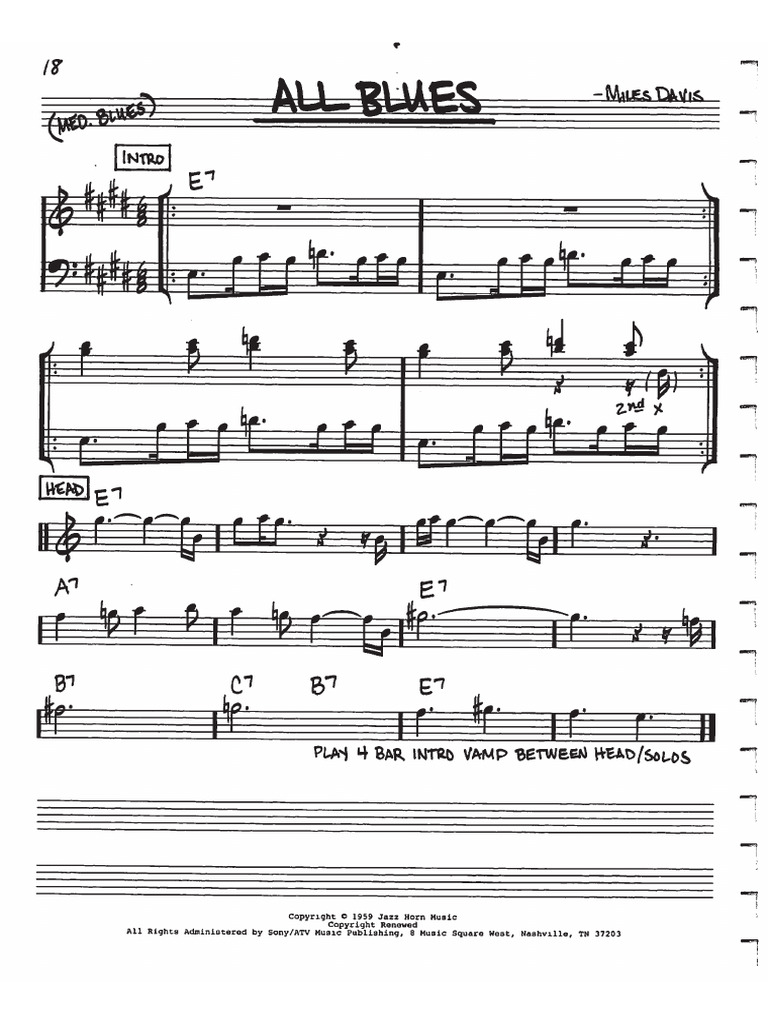 All Blues Eb | PDF