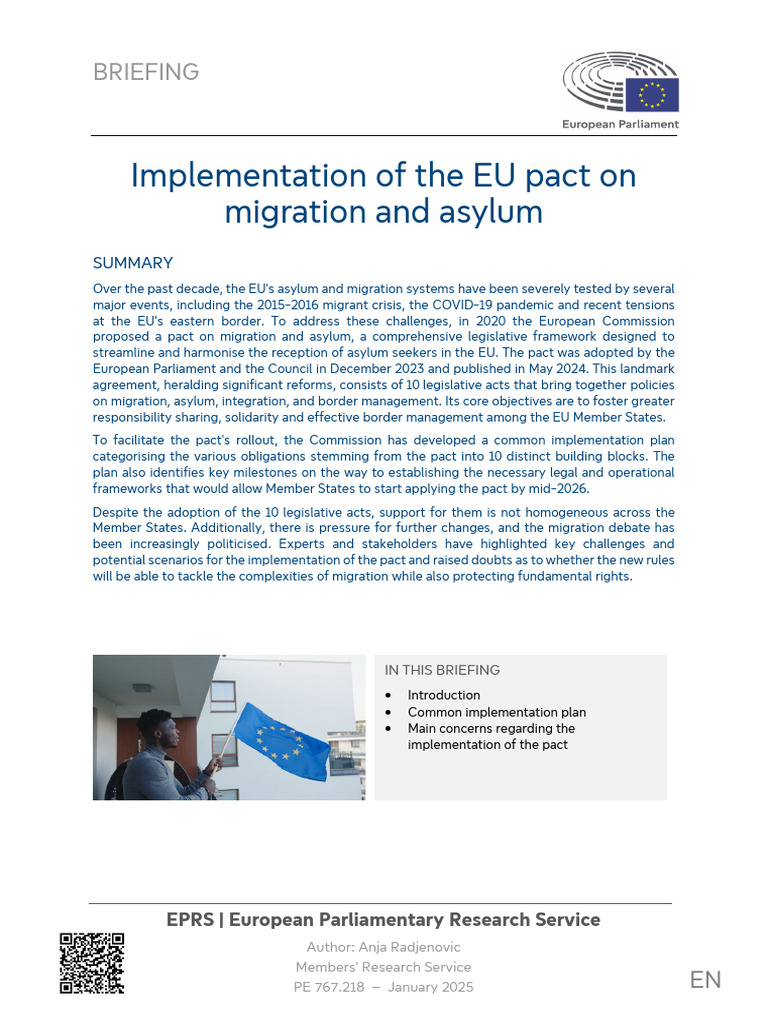 Eprs Bri (2025) 767218 en | PDF | European Union | Human Migration