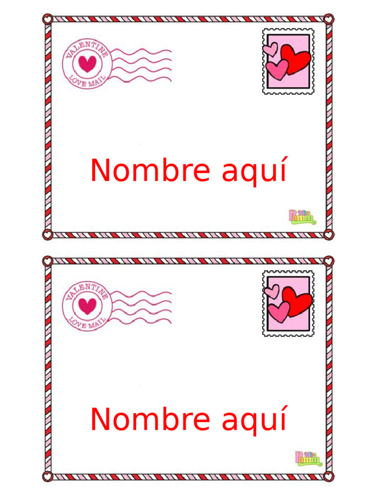 Moldes Cartas Editables MISS PAMM | PDF