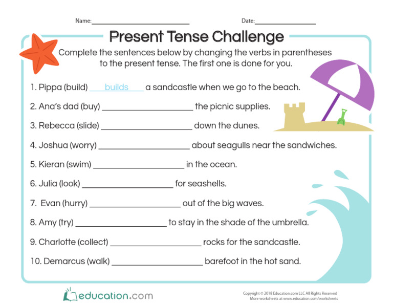 Present Tense Challenge | PDF