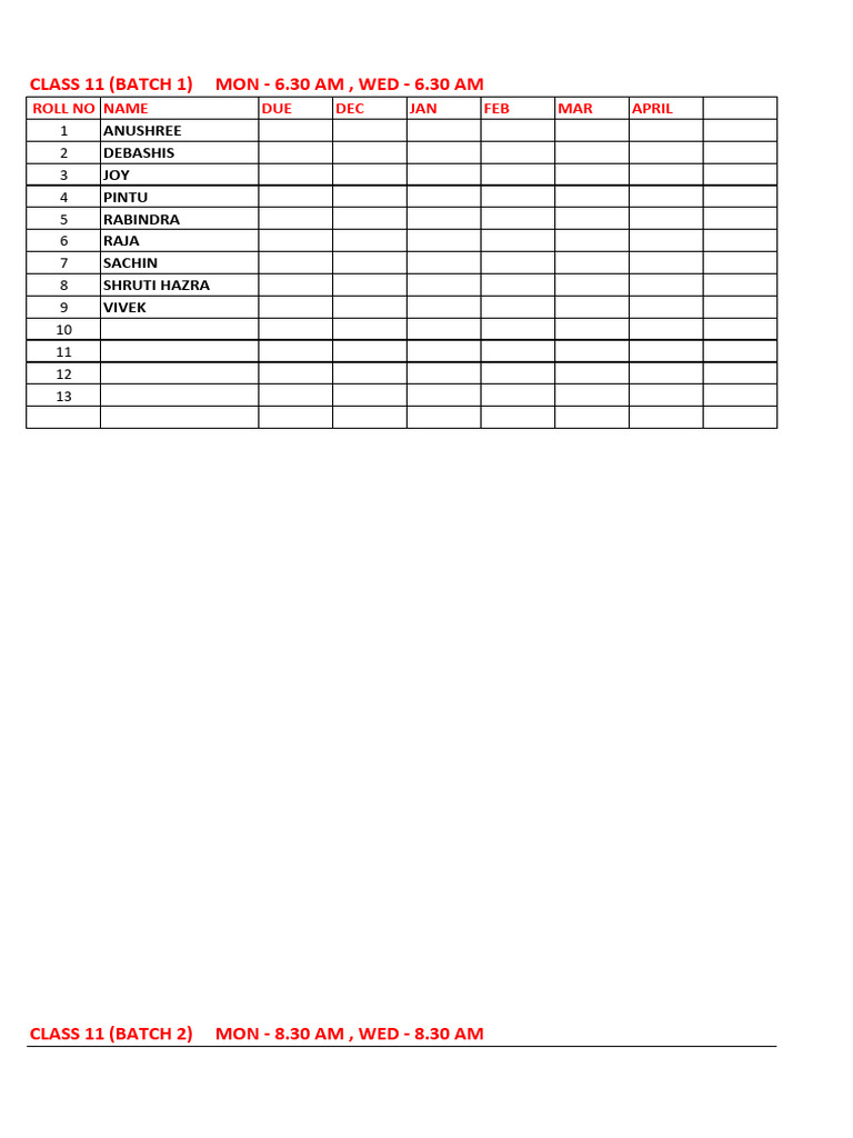 Class 11 TH Fess Collection All | PDF