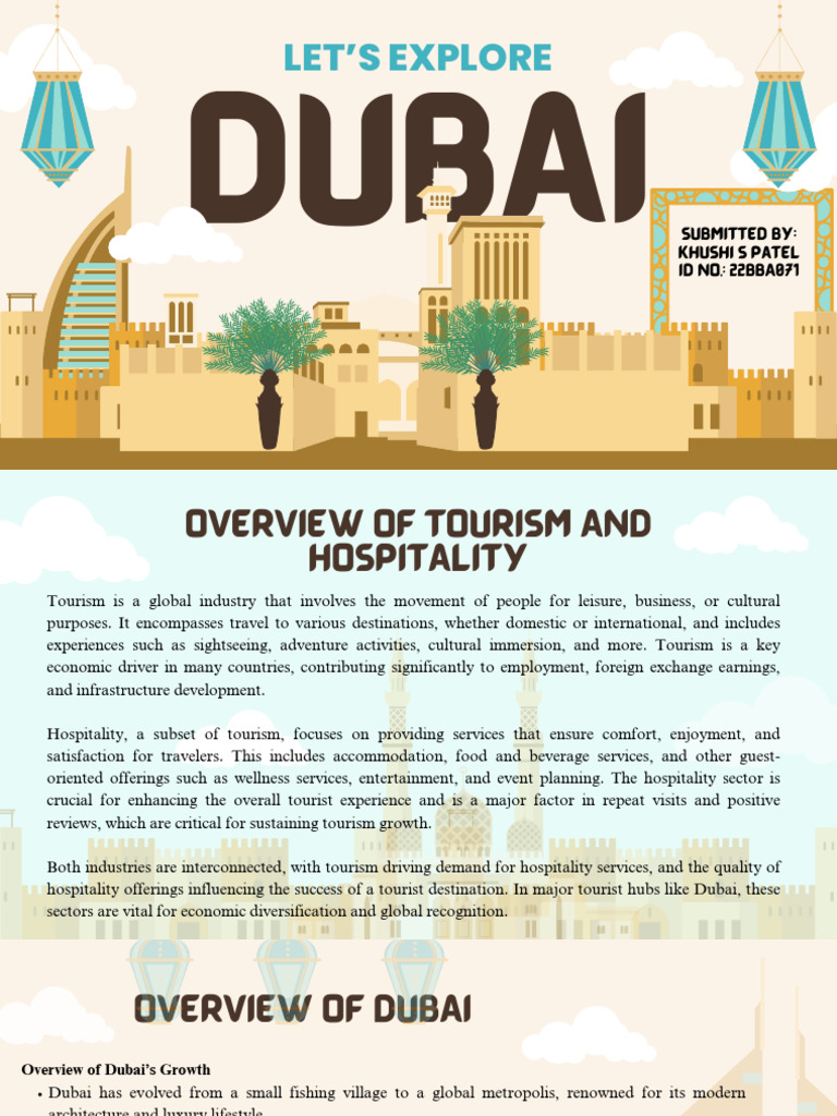 Green and Brown Illustrative Culture Travel Dubai Landmarks ...