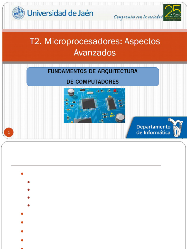 2.3 - Microprocesadores - Aspectos Avanzados | PDF | Microprocesador | Unidad Central de ...