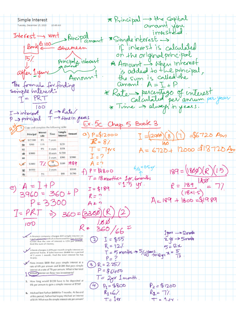Simple Interest | PDF