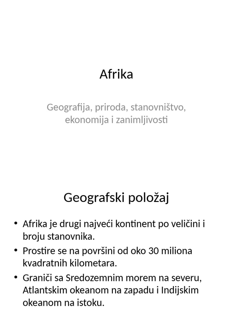 Afrika Prezentacija | PDF