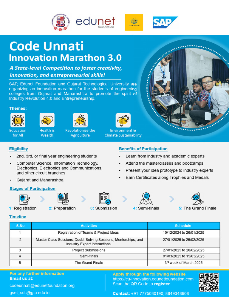 CodeUnnati-Innovation Marathon 3.0 Poster 1 | PDF | Science