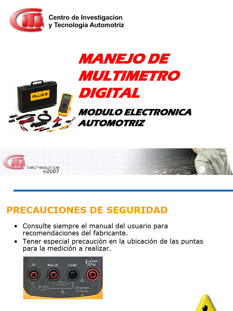 Uso y Funciones del Multímetro Digital | PDF