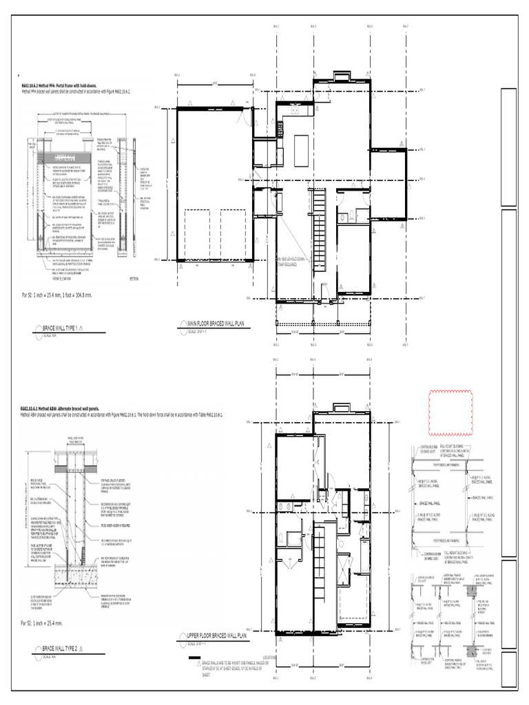 Braced Wall Plan Example | PDF | Building Engineering | Building Technology
