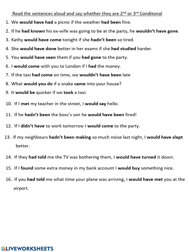 3rd CONDITIONAL and 2nd CONDITIONAL | PDF