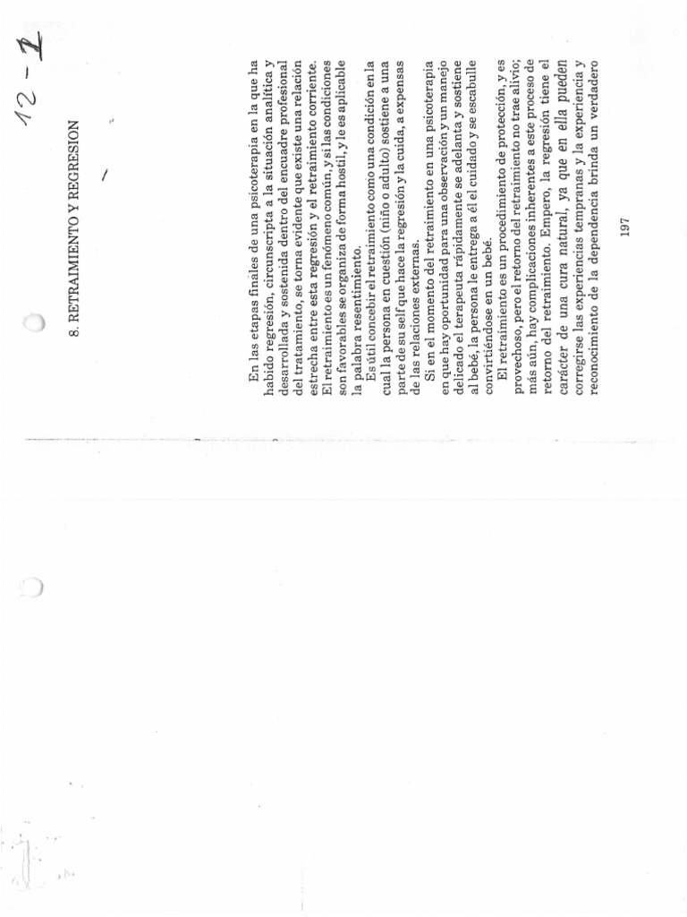 Retraimiento y Regresión | PDF