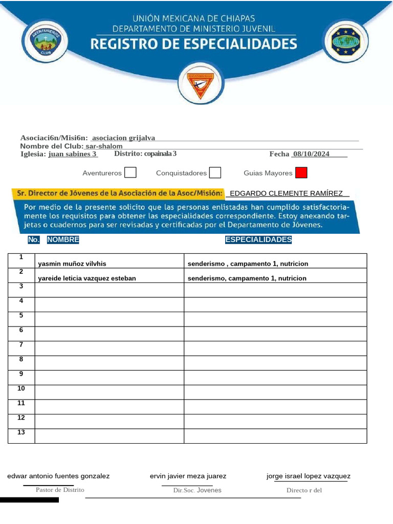 Club Sar-Shalom: Especialidades de Aventureros | PDF