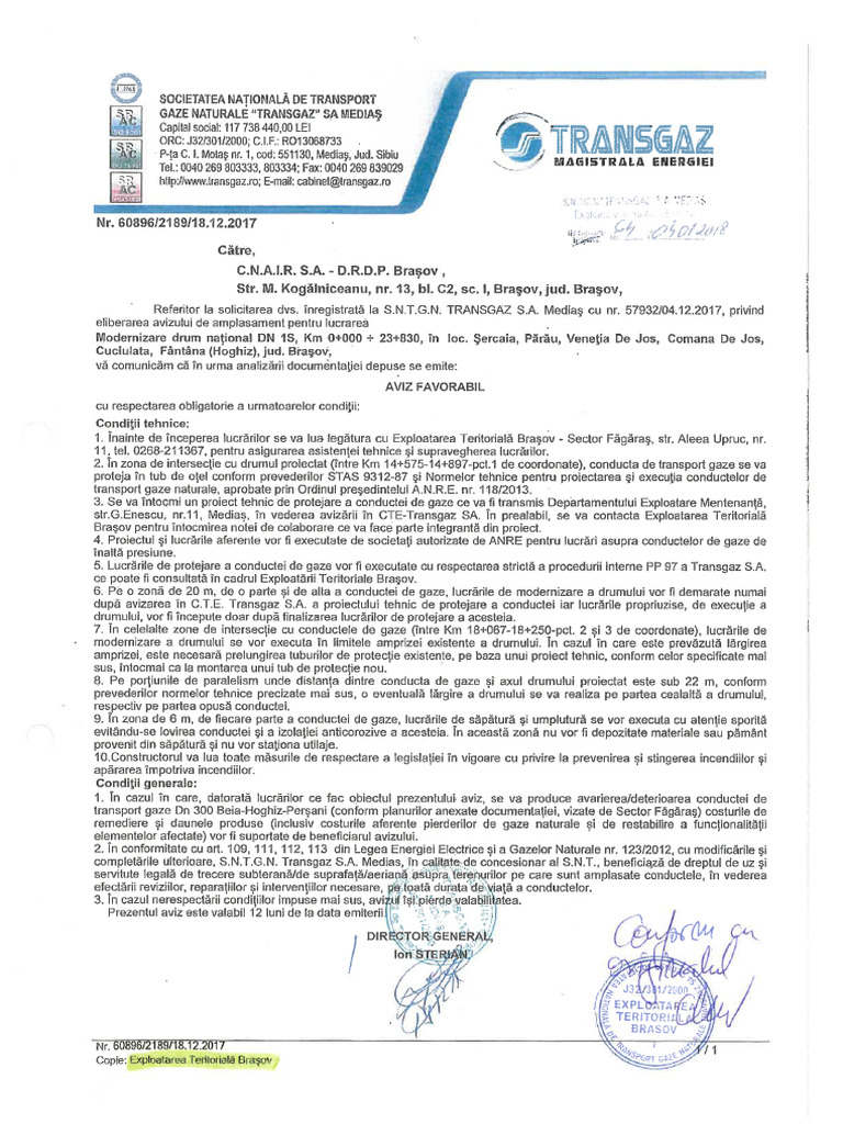 Transgaz - 2017 | PDF