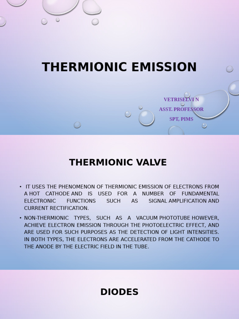 Thermoionic Valve | PDF | Vacuum Tube | Diode
