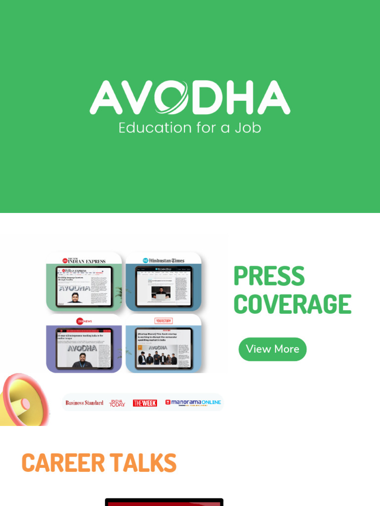 Avodha News & Press Coverage | PDF