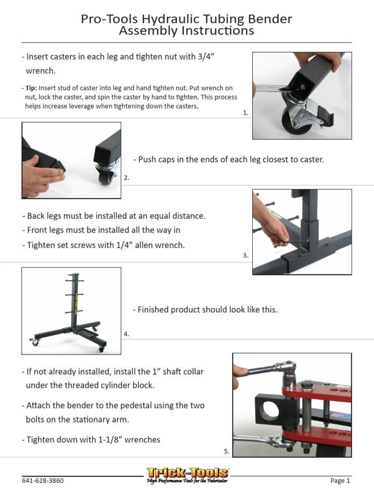 Pro-Tools-Bender - Assembly-Instructions | PDF | Screw | Nut (Hardware)